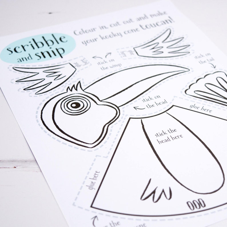 Kooky Papercraft Toucan – an Instant Printable Activity Sheet for ...