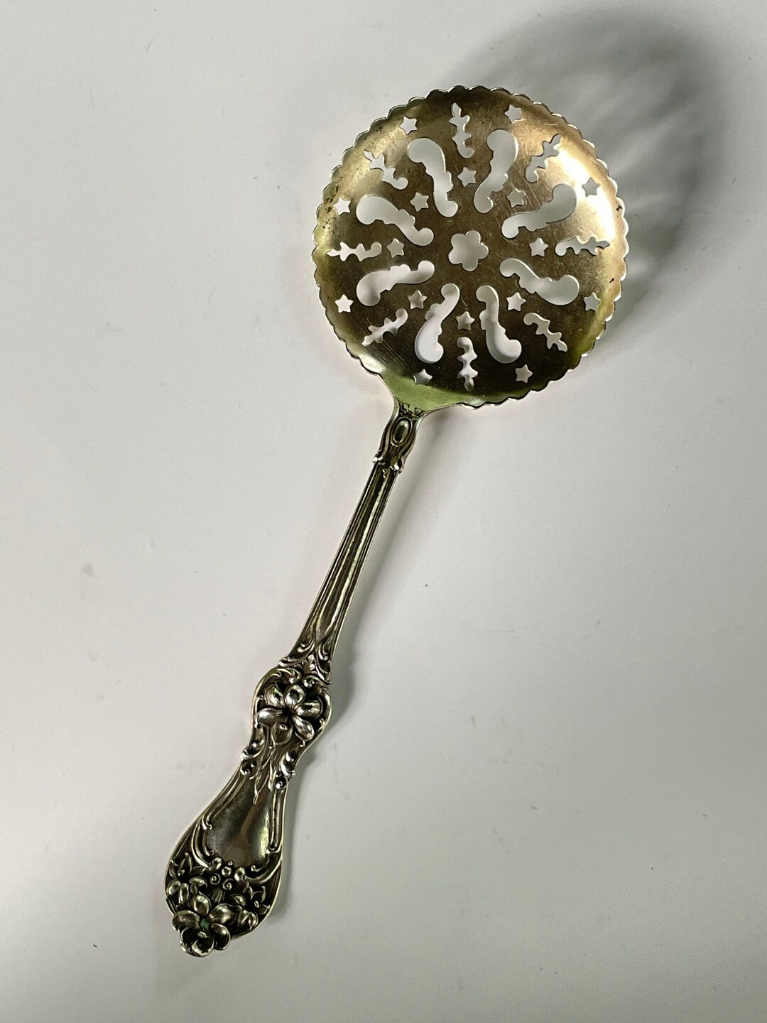 Sterling Bon Bon Spoon, Art Nouveau Candy or Nut Spoon, Manchester MFG ...
