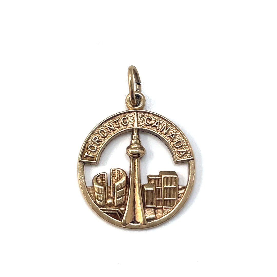 10K Solid Gold Toronto Charm or Pendant, Canada, 1975 - Etsy