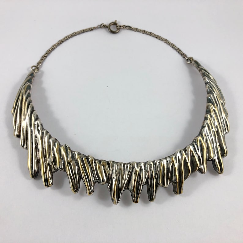 Ilan Hubara Sterling Silver 925 Mid Century Modern Necklace, Modernist ...