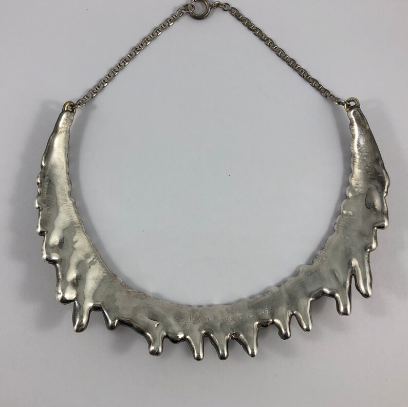 Ilan Hubara Sterling Silver 925 Mid Century Modern Necklace, Modernist ...