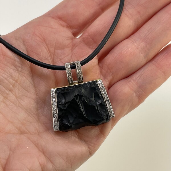 Carved Jet Pendant - Etsy