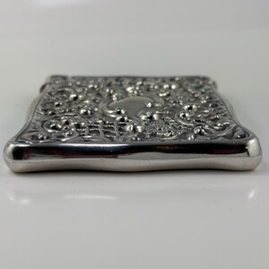 Sterling Silver Antique Repousse Business Card Case, Lovely Estate Item ...