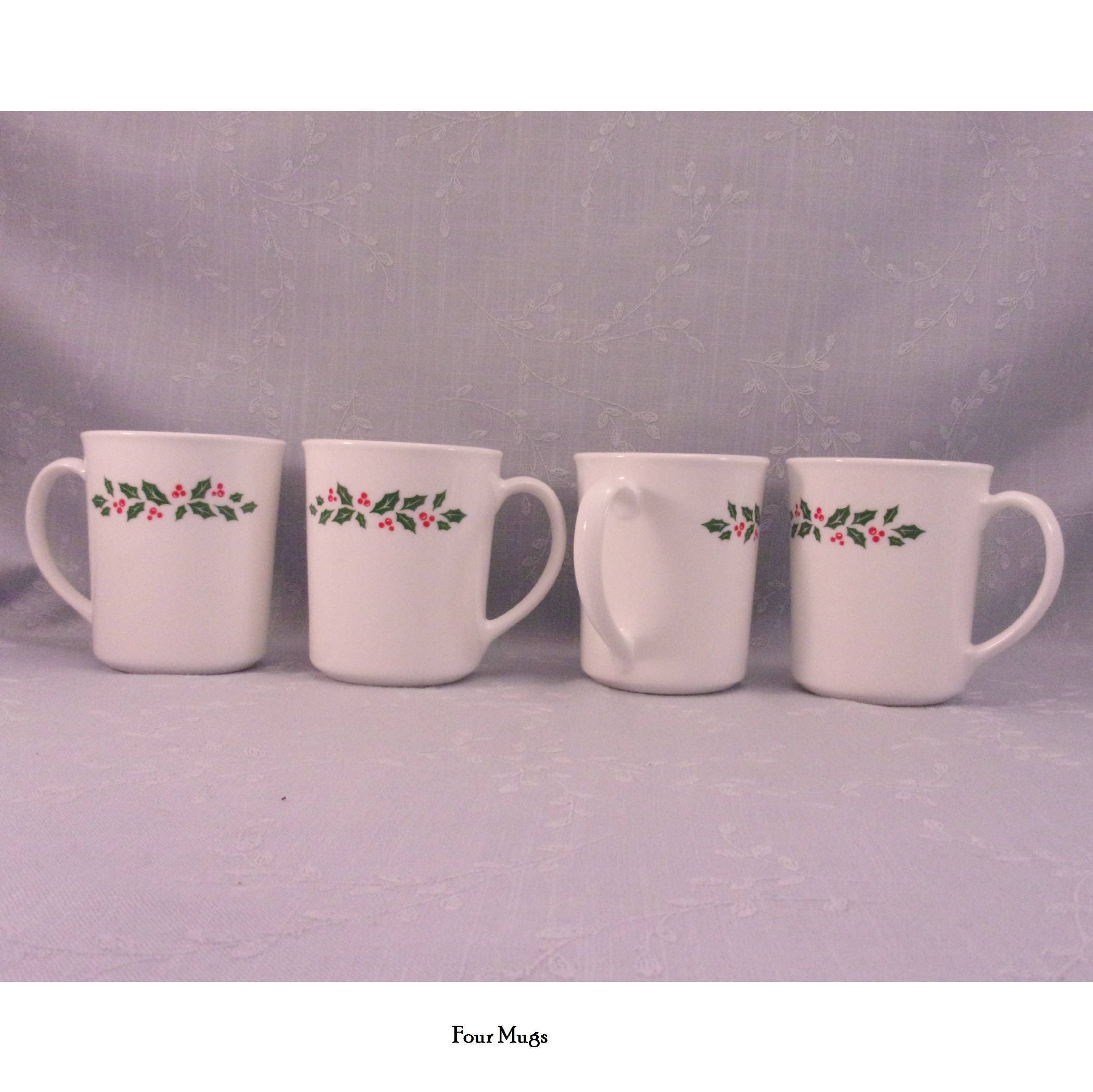 16 Pc Vintage 1991 Christmas Dinnerware Set for 4. Corelle by Corning ...