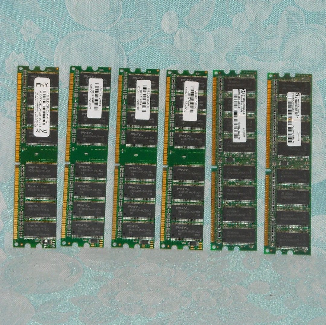 6 Sticks of True Real Vintage Working DDR RAM. 4 of 1 Gb & 2 - Etsy