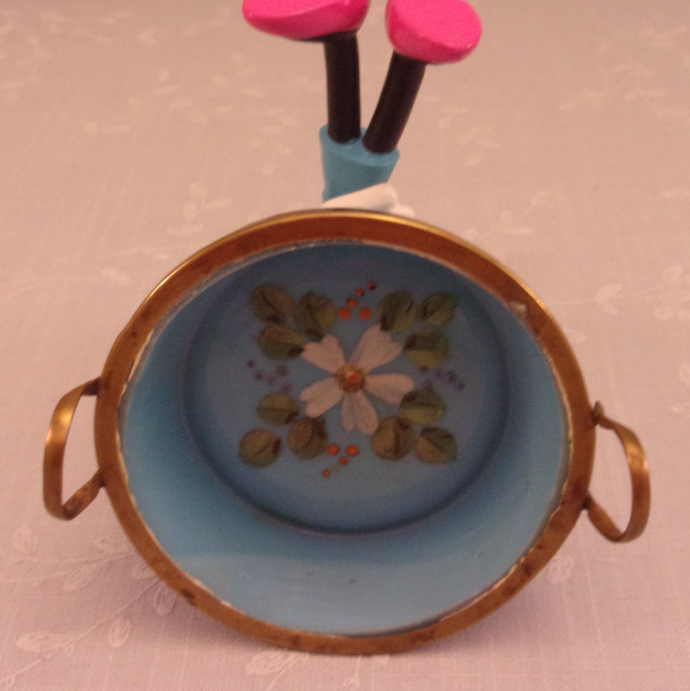 Blue Milk Glass. Turquoise Antique Trinket Basket, Bowl, or Dish w ...