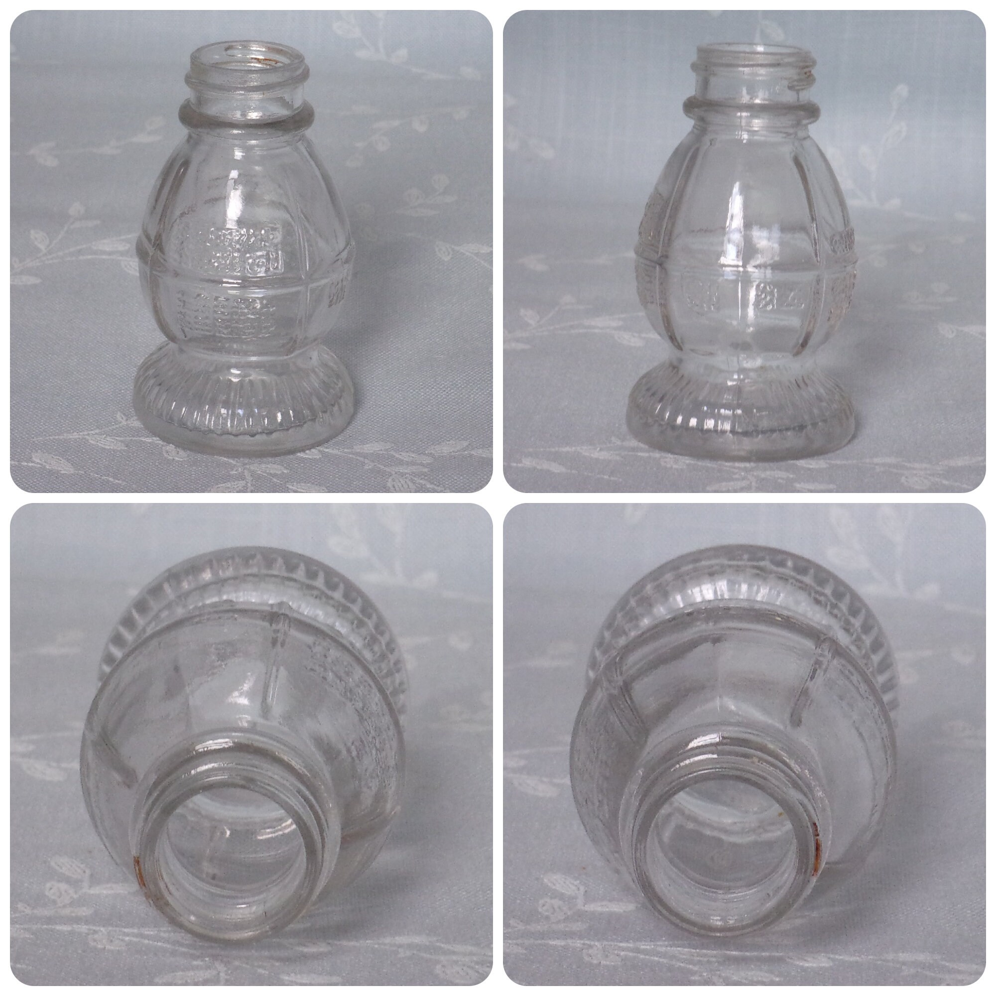 Vintage Glass Candy Container 1940s and 1950s Toy Ribbed Base - Etsy Canada