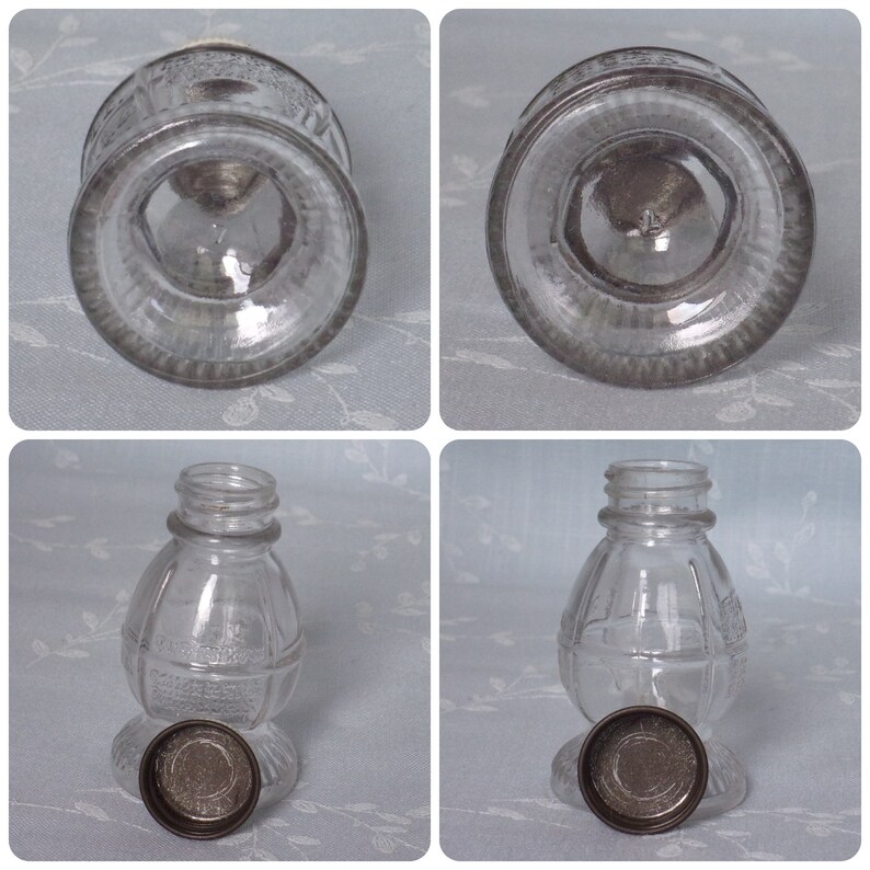 Vintage Glass Candy Container 1940s and 1950s Toy Ribbed Base - Etsy