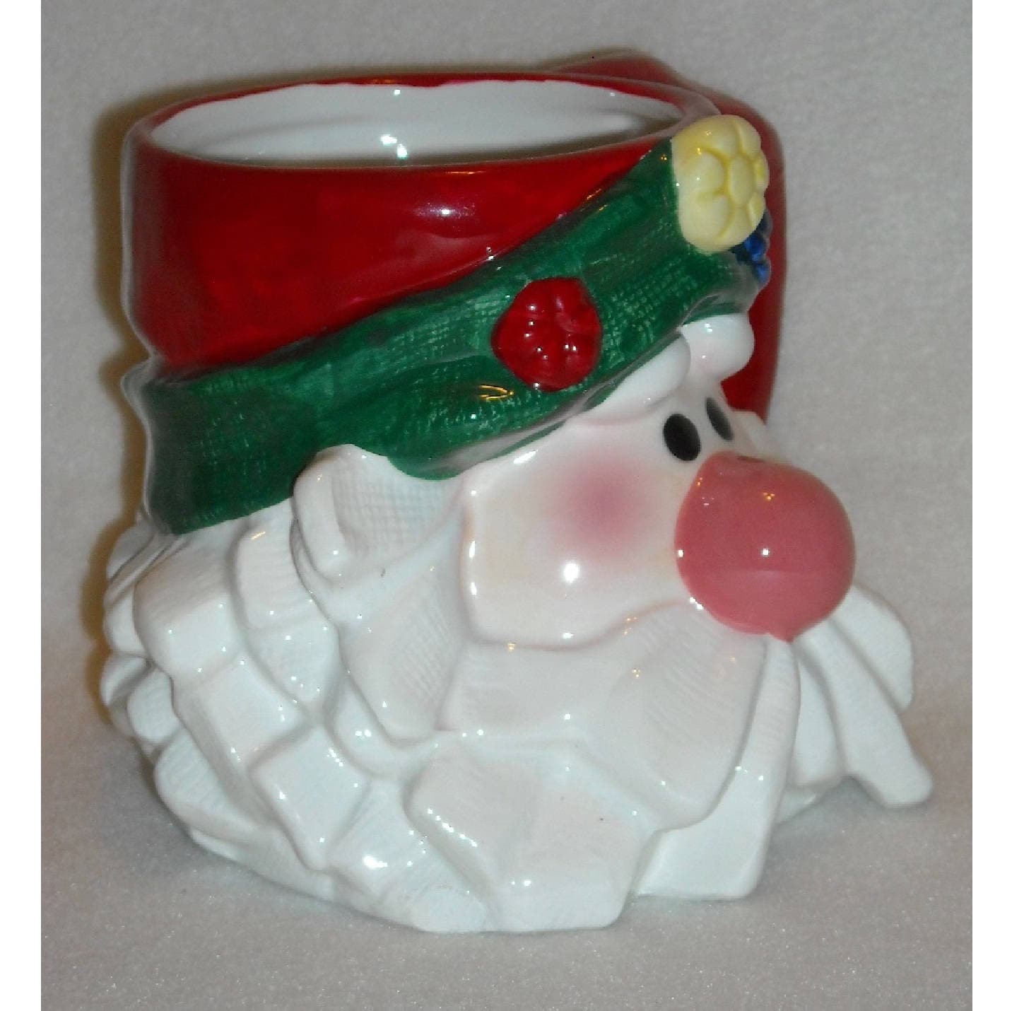 Christmas Mug. Vintage Santa Claus Sculptured Figural Head Coffee ...