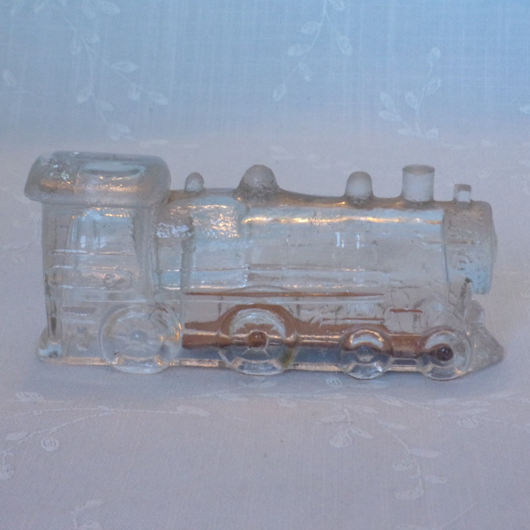 Vintage Figural Glass Candy Container. 1940s Victory Toy Train ...