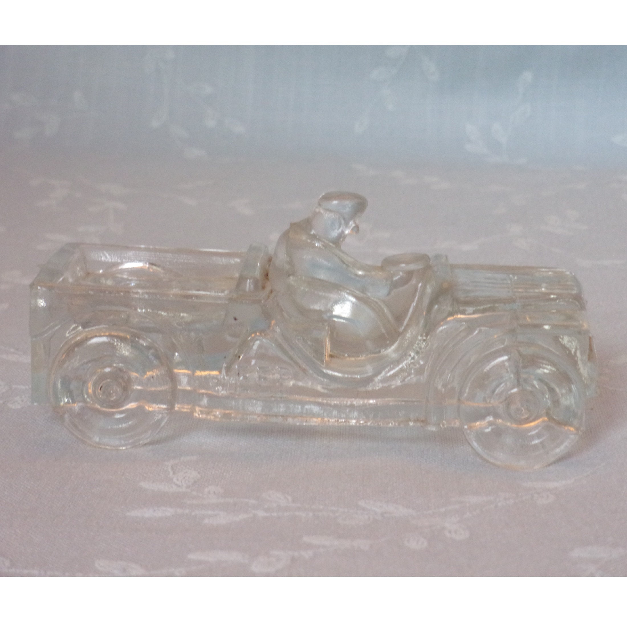 1940s Glass Candy Container. Vintage Toy Scout Car. Millstein Jeep ...