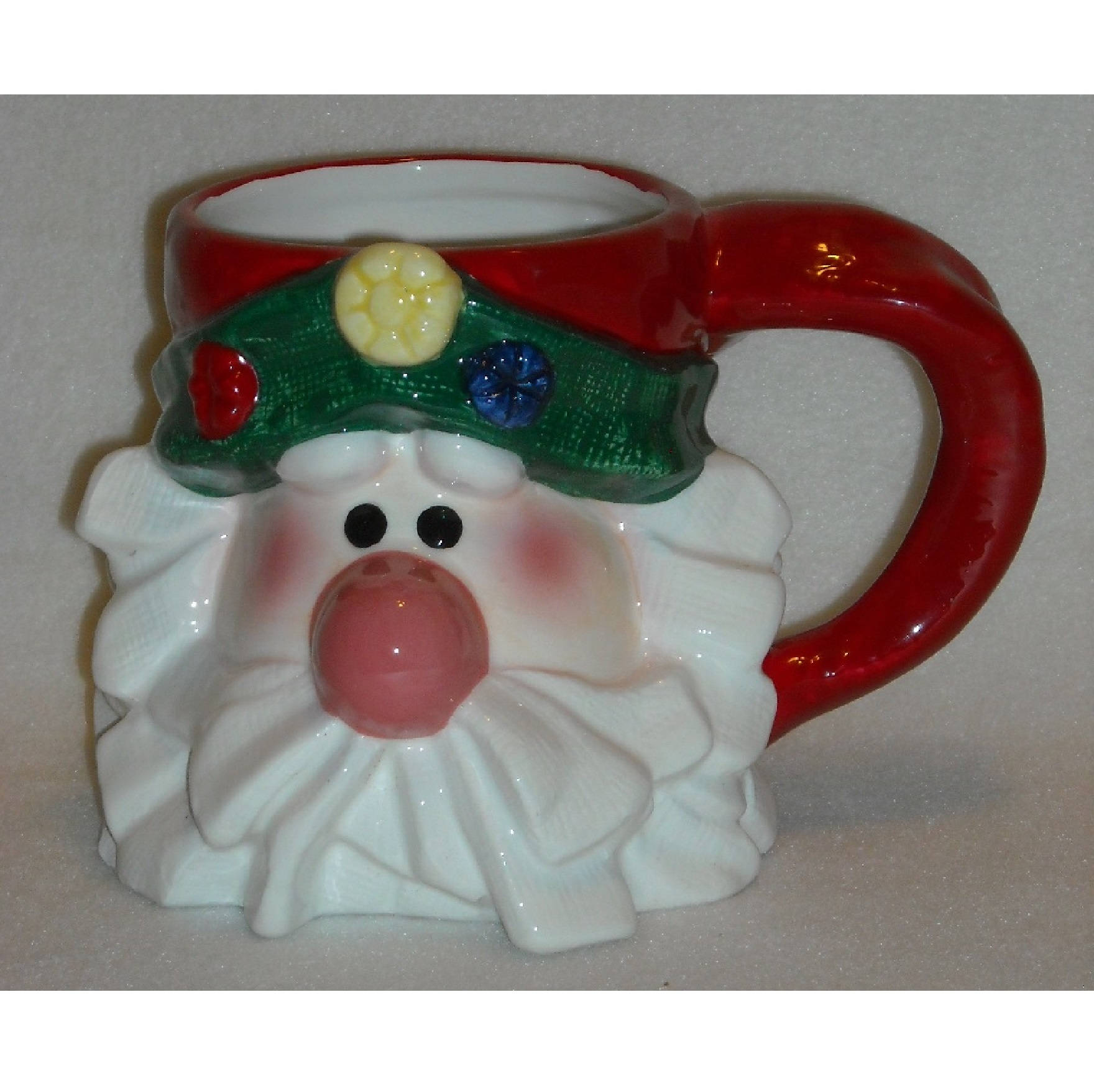 Christmas Mug. Vintage Santa Claus Sculptured Figural Head Coffee ...