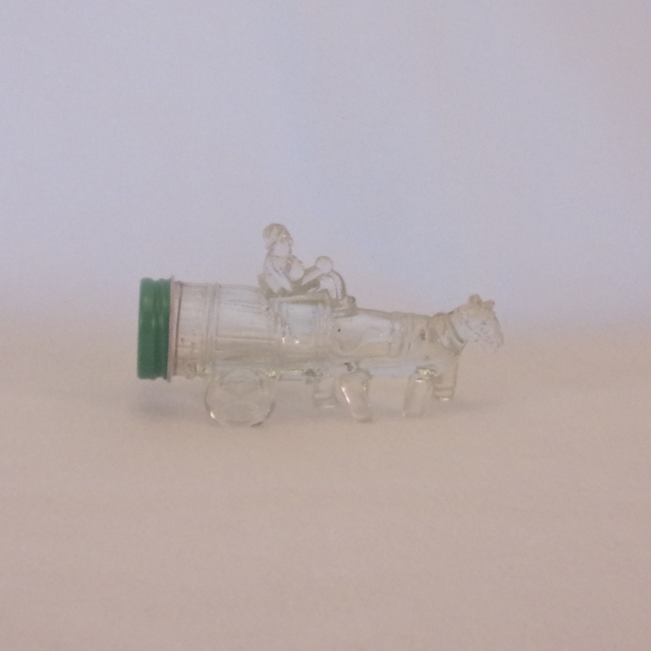 Vintage Trojan Horse Glass Candy Container. 1974 Mule or Donkey Pulling ...