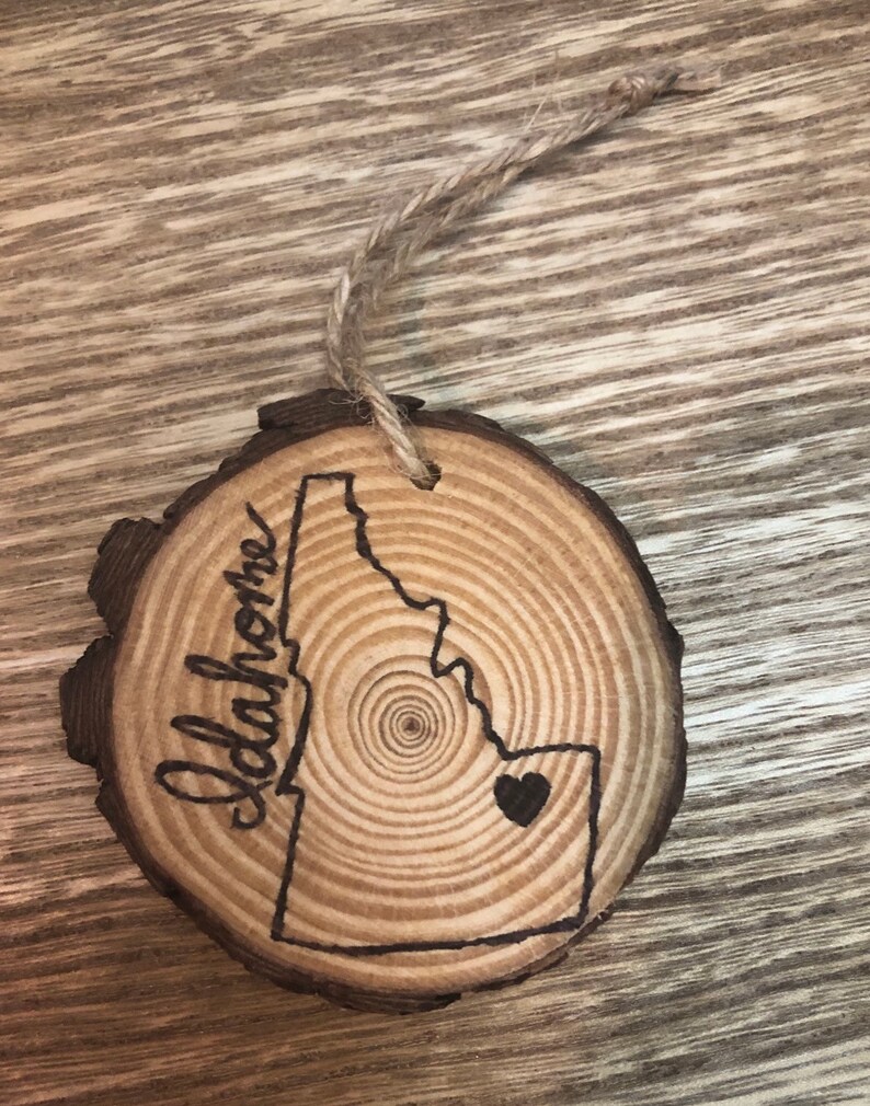 States Christmas Ornament, Wooden State Ornament, Christmas Ornament ...