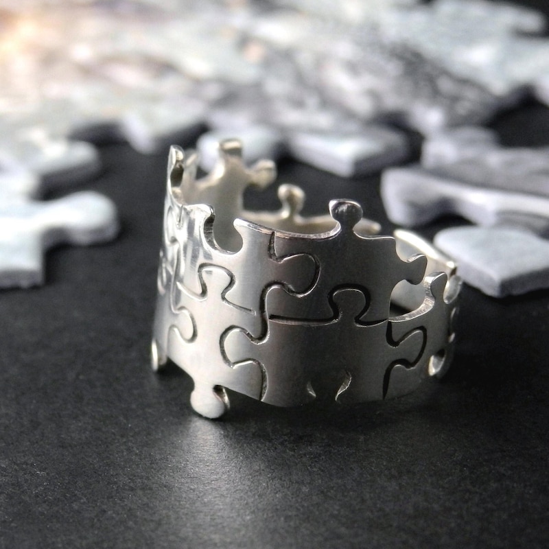 Puzzle Ring Mens - Etsy