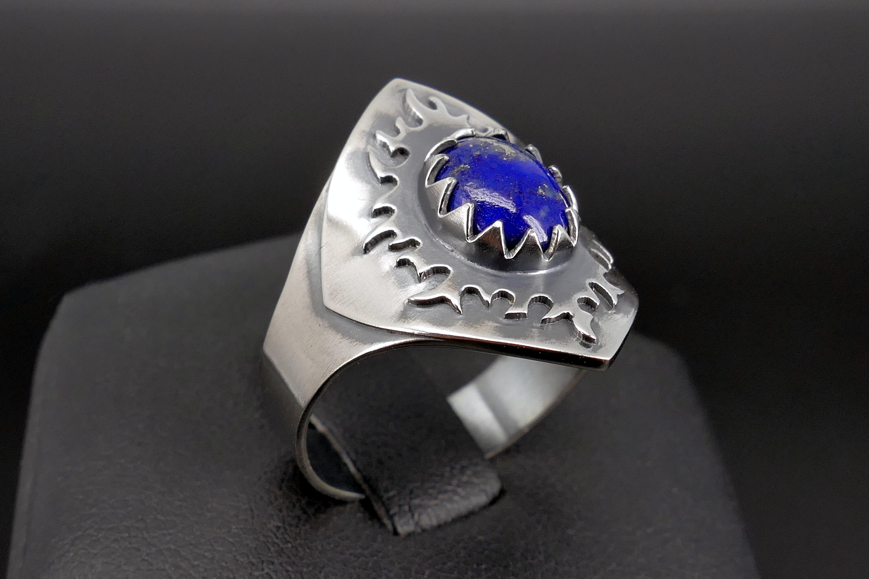 Lapis Lazuli Ring, Sterling Silver Blue Gemstone Ring - Etsy