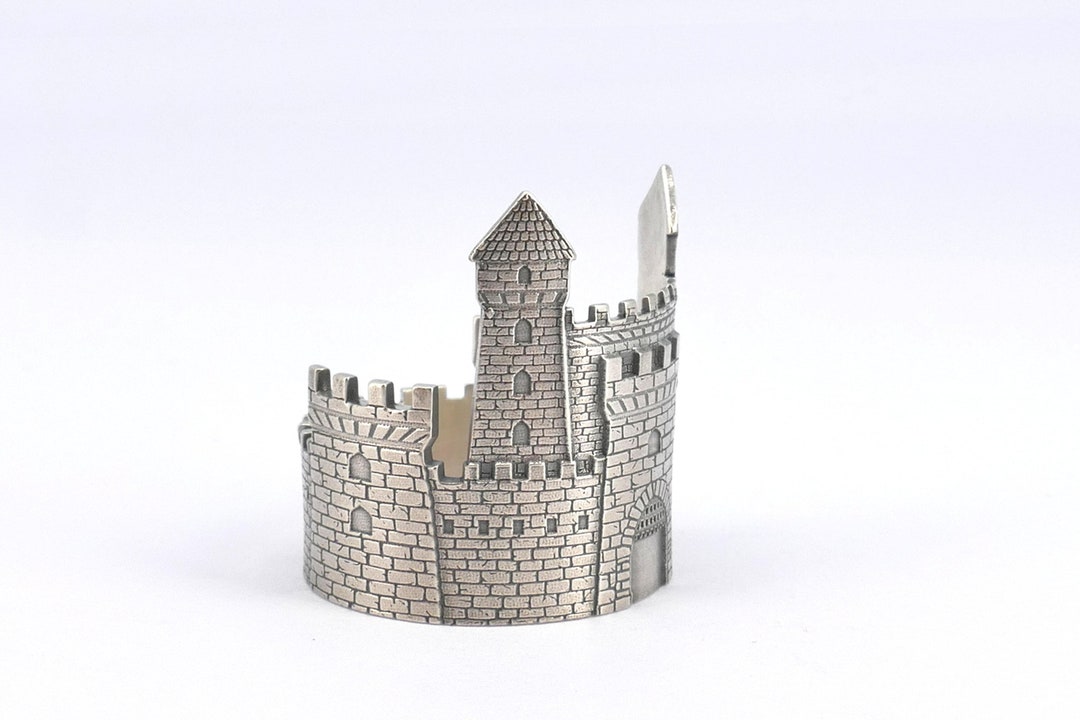 Silver Castle Ring, Medieval Miniature Mens Jewelry - Etsy
