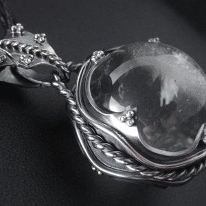 Crystal Ball Pendant, Sterling Silver Necklace With Various Gemstones ...