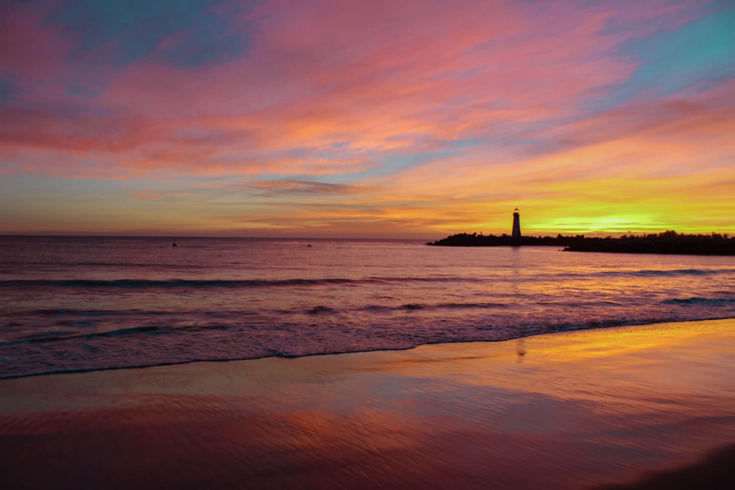 Santa Cruz Harbor, Lighthouse, Fine Art Photography Sunset Beach ...
