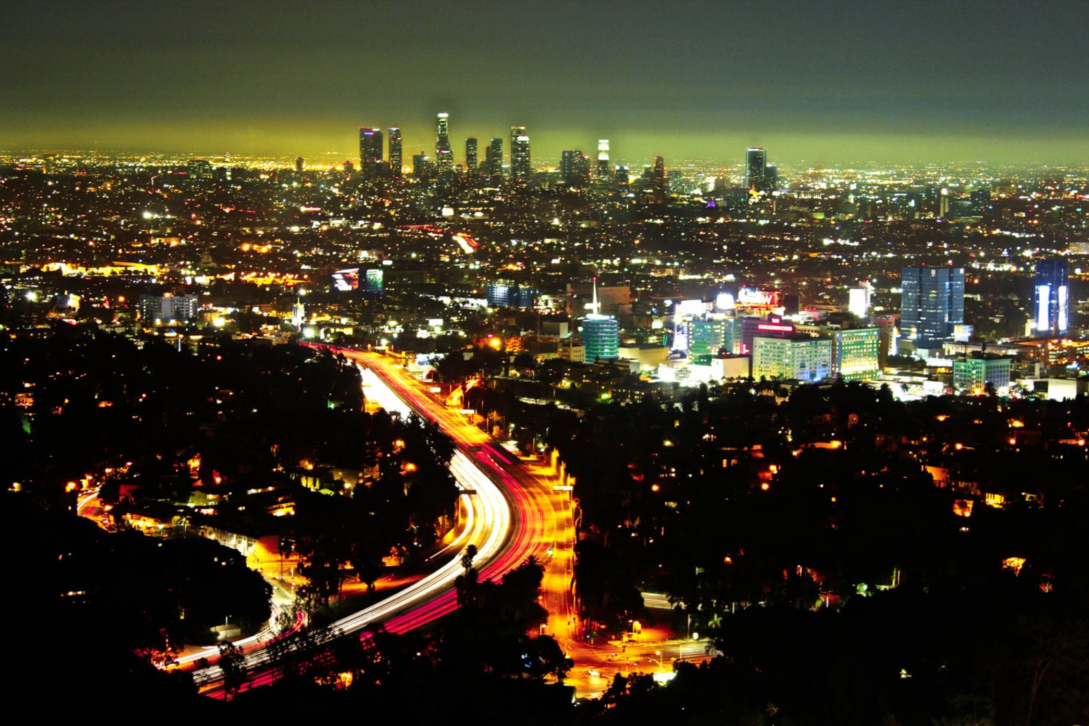 Los Angeles Skyline, LA, City Lights, Fine Art Photography, Night ...