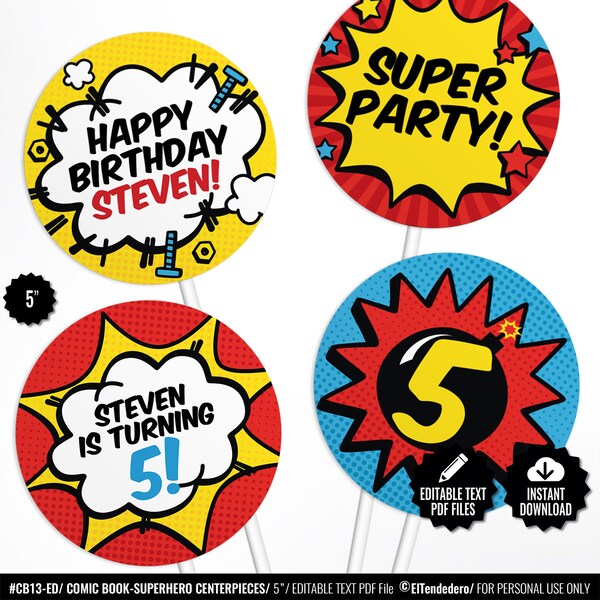 Comic Book Centerpieces - Etsy