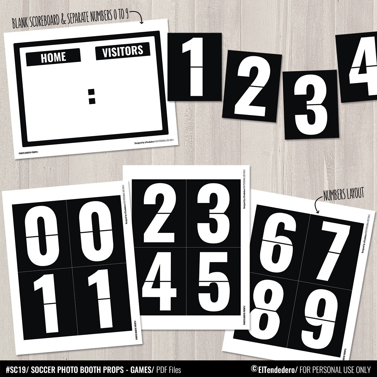 Soccer Photo Booth Props Package. Soccer Match Accessories. Team ...