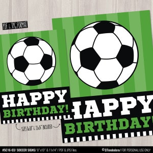 Birthday Table Signs. Printable Soccer Signs. Kids Team Table | Etsy