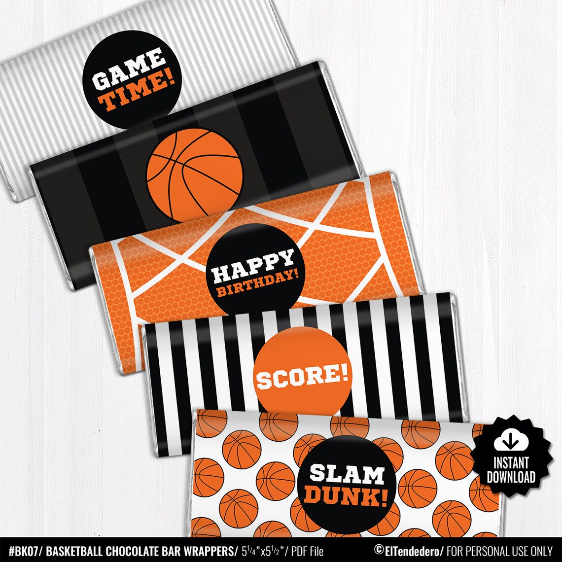 Basketball Chocolate Bar Wrappers. Birthday Chocolate Bar - Etsy Canada
