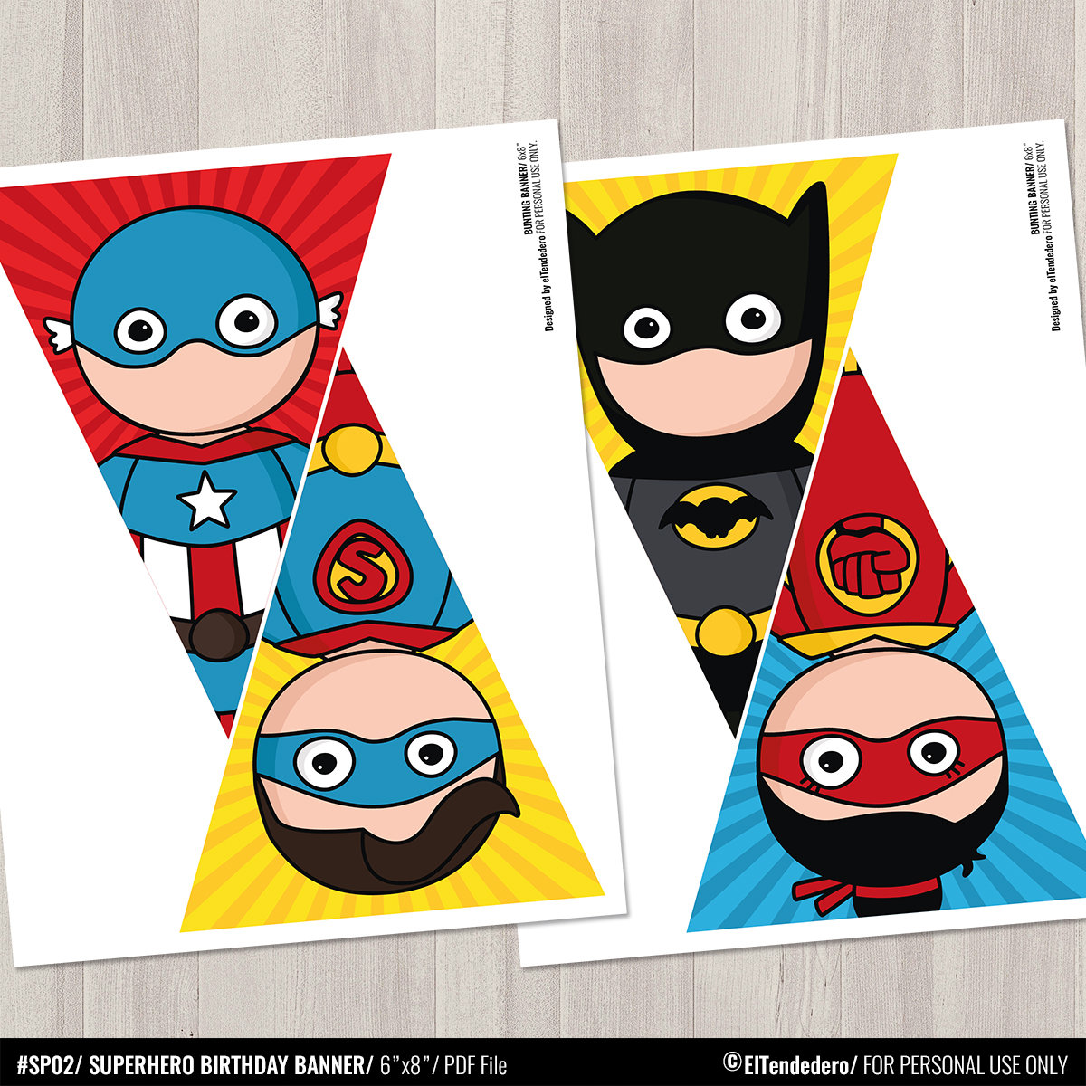 Superhero Birthday Banner. Comic Book Theme Bunting Banner. | Etsy