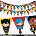 Superhero Birthday Banner. Comic Book Theme Bunting Banner. - Etsy