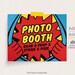 Superhero Photo Booth Sign. Printable Comic Book Photobooth. Photo ...