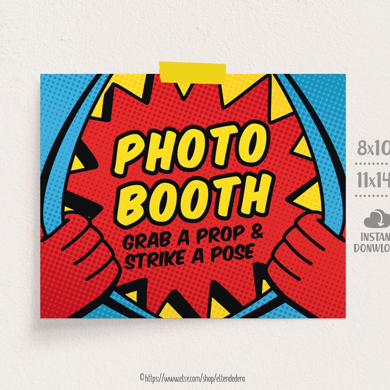 Superhero Photobooth - Etsy