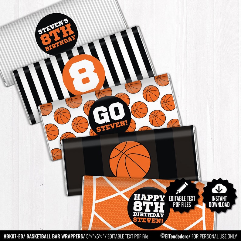 Basketball Chocolate Bar Wrappers. Birthday Chocolate Bar | Etsy UK