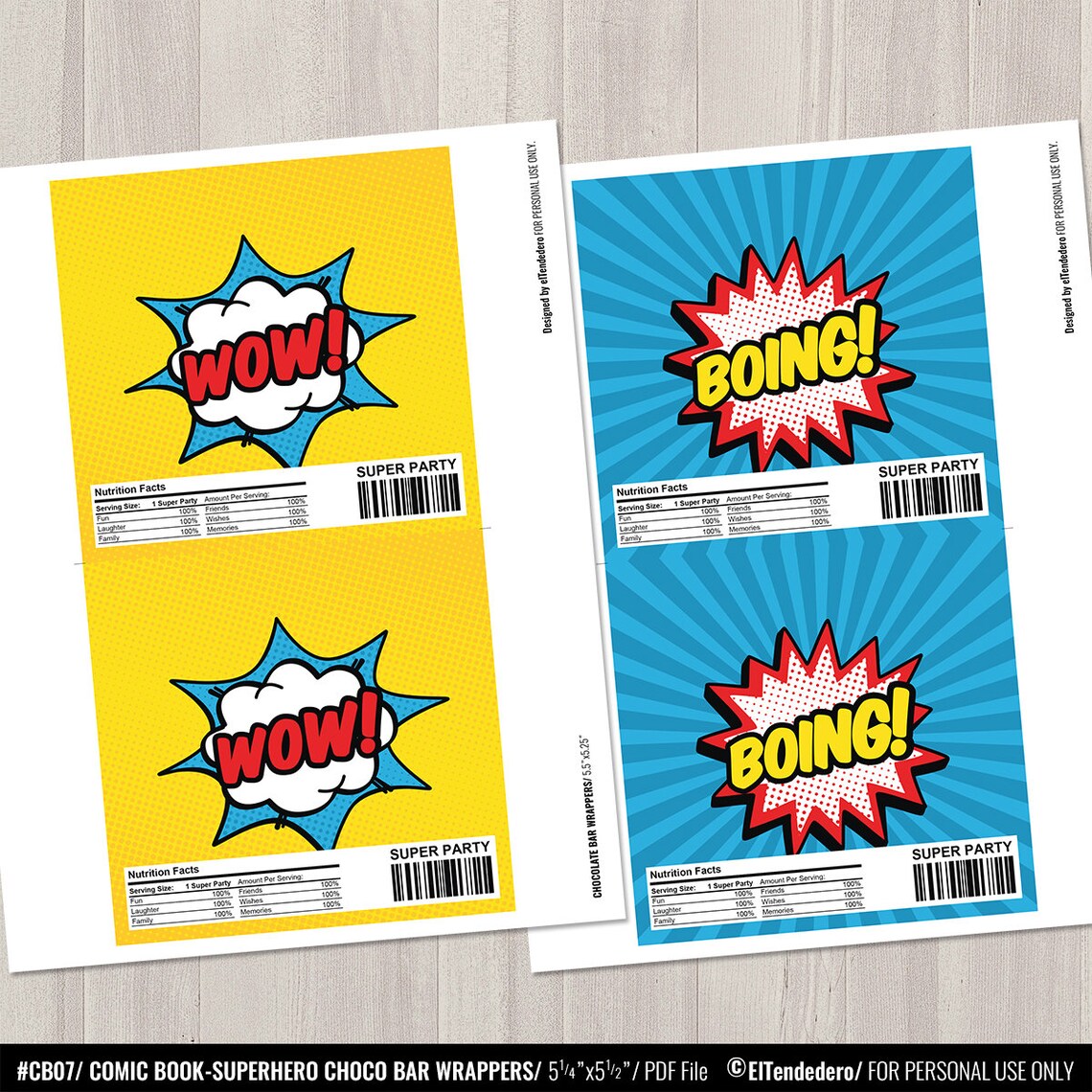 Superhero Chocolate Bar Wrappers. Baby Shower - Birthday Chocolate Bar ...