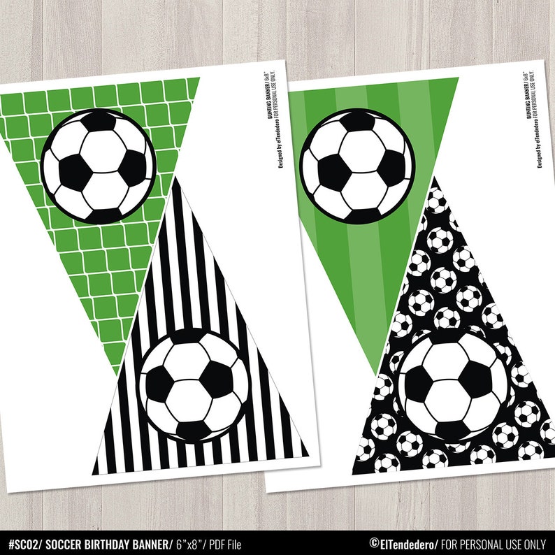 Soccer Birthday Banner Boy Sports Bunting Banner Decor | Etsy