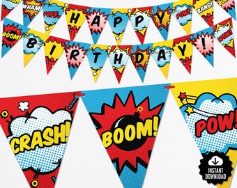Comic Book Banner | Etsy