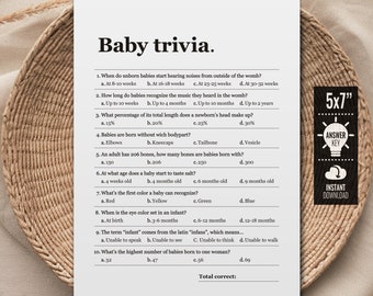 Baby Trivia Game Cards. Honey Bee Baby Shower Games. Baby Trivia Quiz ...