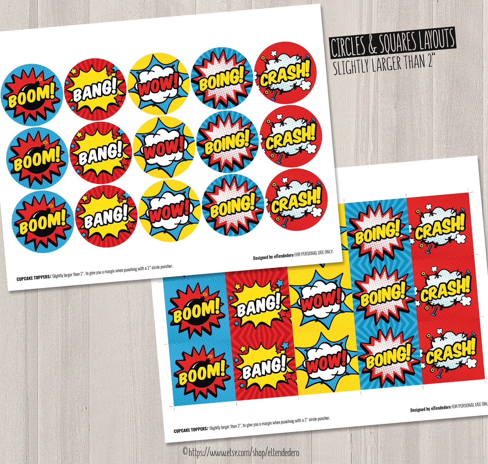 Superhero Cupcake Toppers. Printable Cupcake Decor. Dessert - Etsy