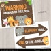 Safari Party Signs Package. Printable Baby Shower Safari Tour Signs ...