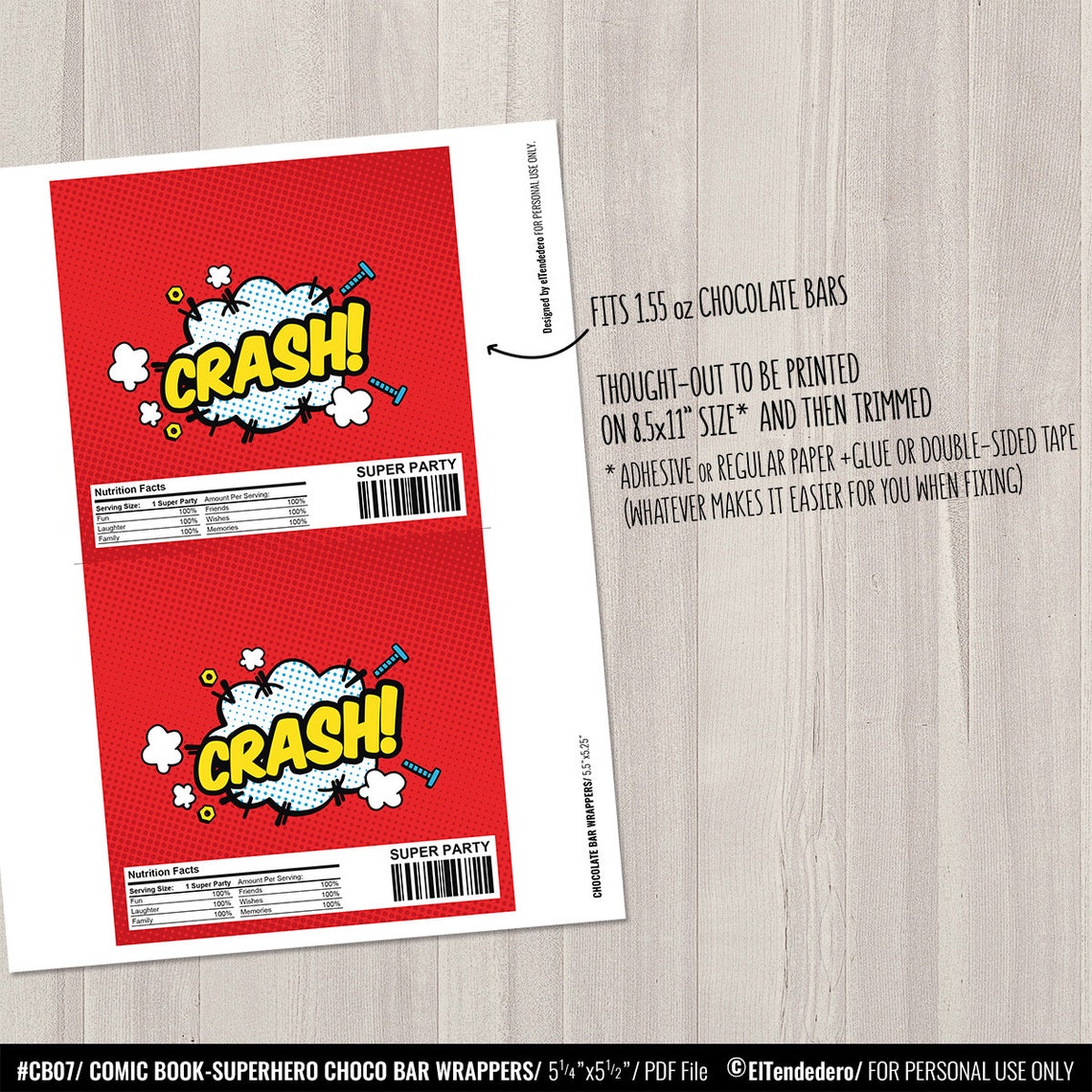 Superhero Chocolate Bar Wrappers. Baby Shower - Birthday Chocolate Bar ...