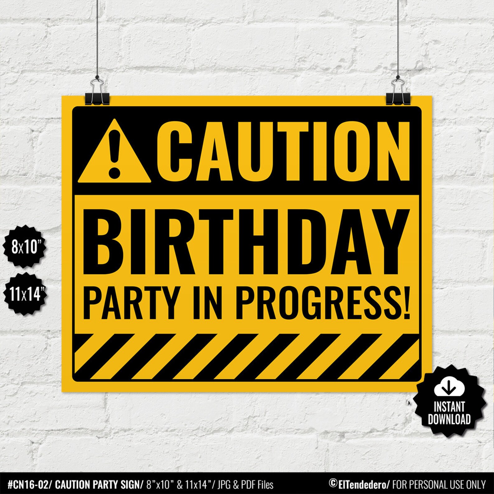 Construction Sign. Printable Kids Birthday Party Sign. | Etsy