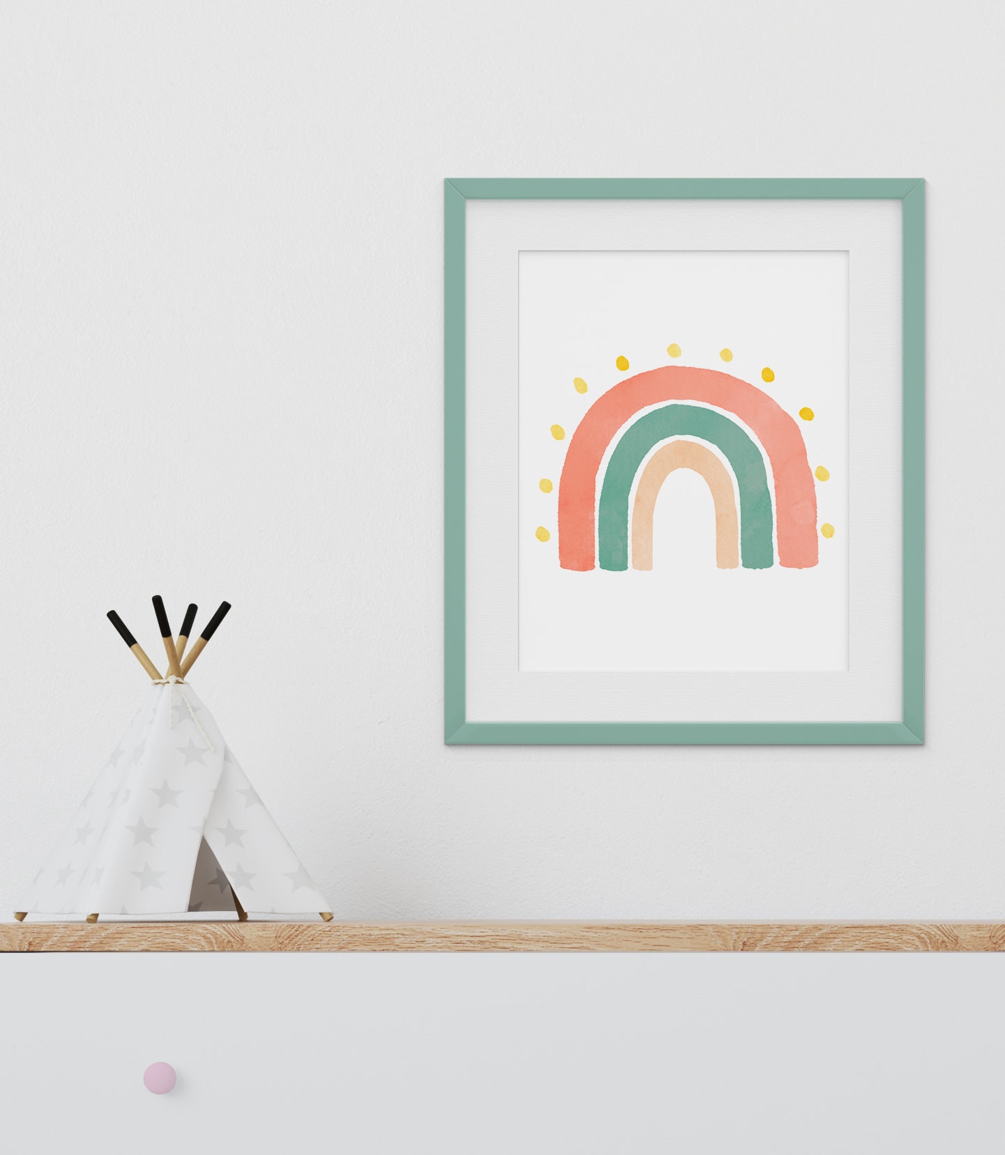 Rainbow Nursery Wall Art Printable Wall Art Print for Kids Room Rainbow ...