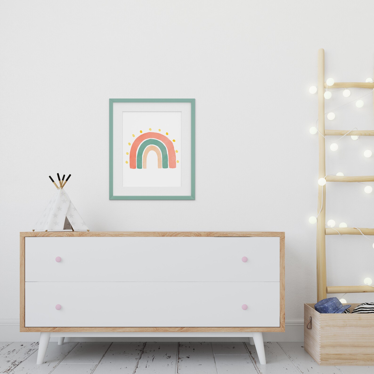 Rainbow Nursery Wall Art Printable Wall Art Print for Kids Room Rainbow ...
