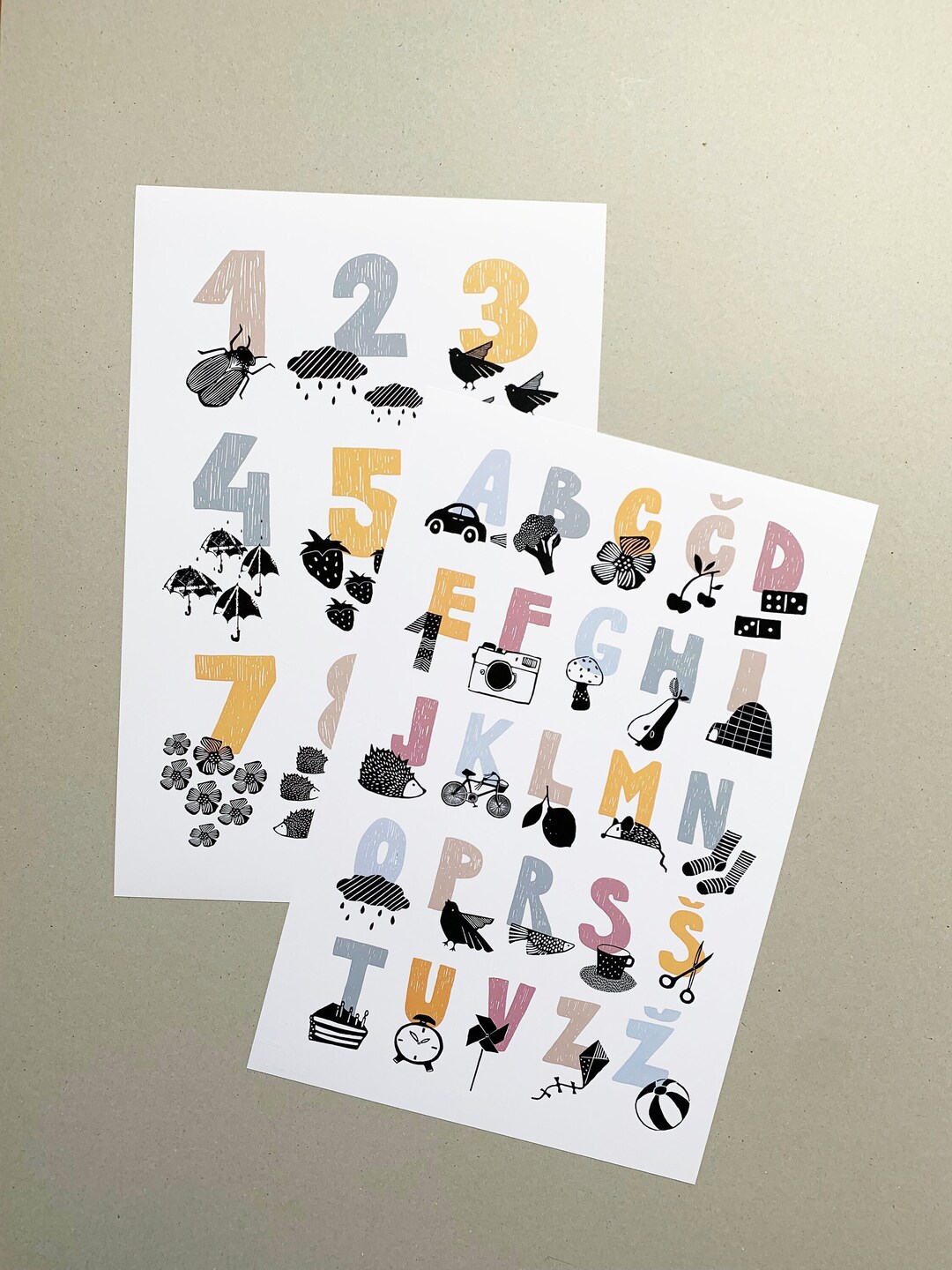 Educational Posters Alphabet and Numbers, Made by Klavdija Zupanc ...