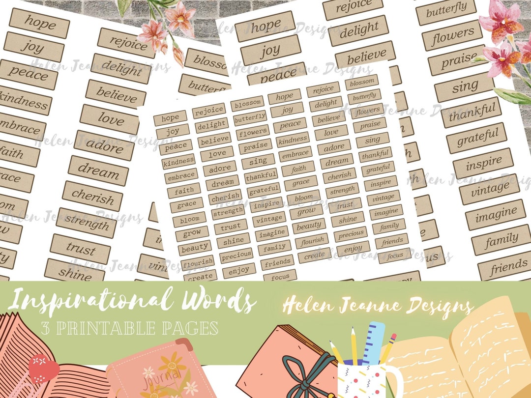 Inspirational Words, Digital Journal Words, Journal Word Prompts, Junk ...