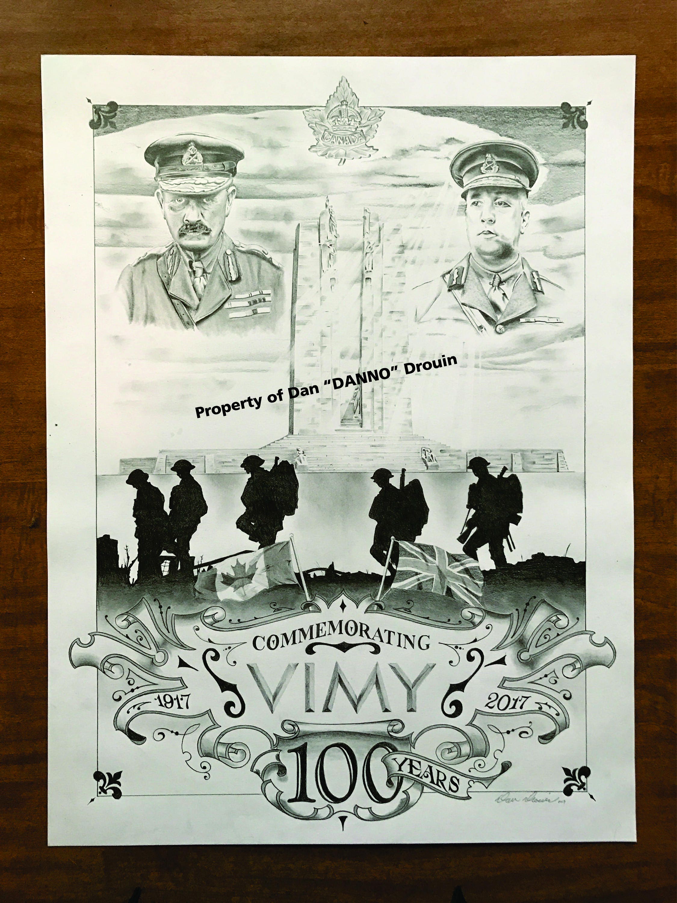 Commemorating VIMY RIDGE 100 Years WW1 Canadian Military 18 X 24 PRINT ...
