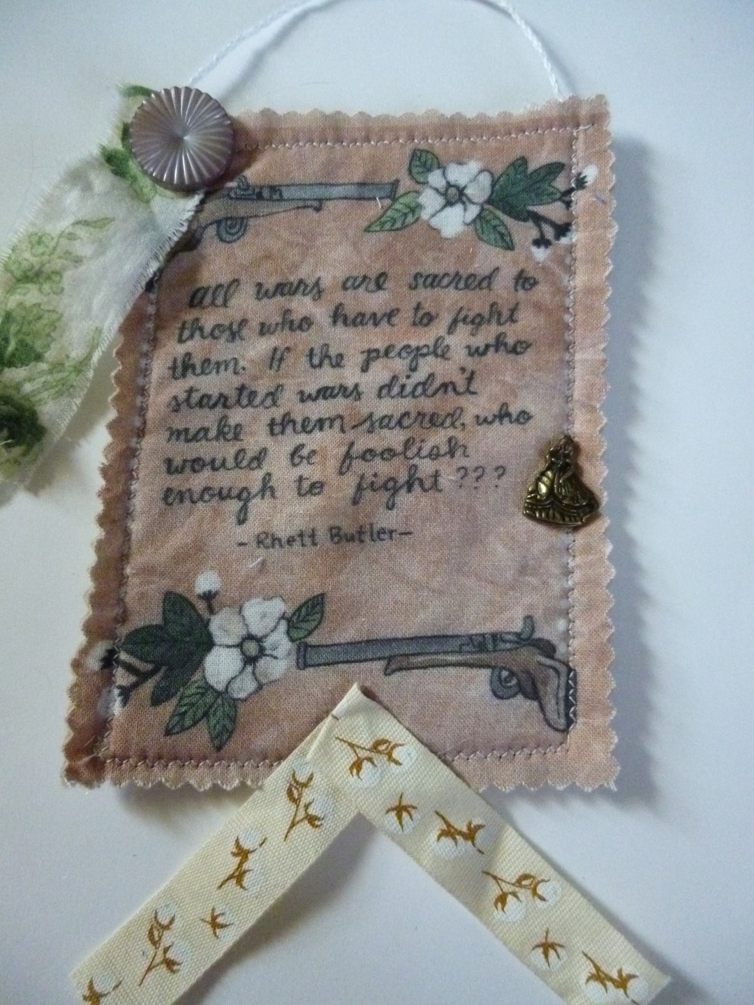 Rhett Butler Civil War Quote Ornament - Gone With the Wind Wall Hanging ...