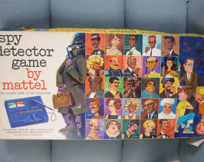 1963 Mattel Spy Detector Game, Original Box, Vintage Toy Lie Detector ...
