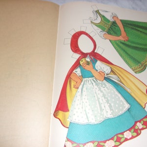 Little Red Riding Hood Paper Doll Wonder Cut and Coloring Book 1971 ...