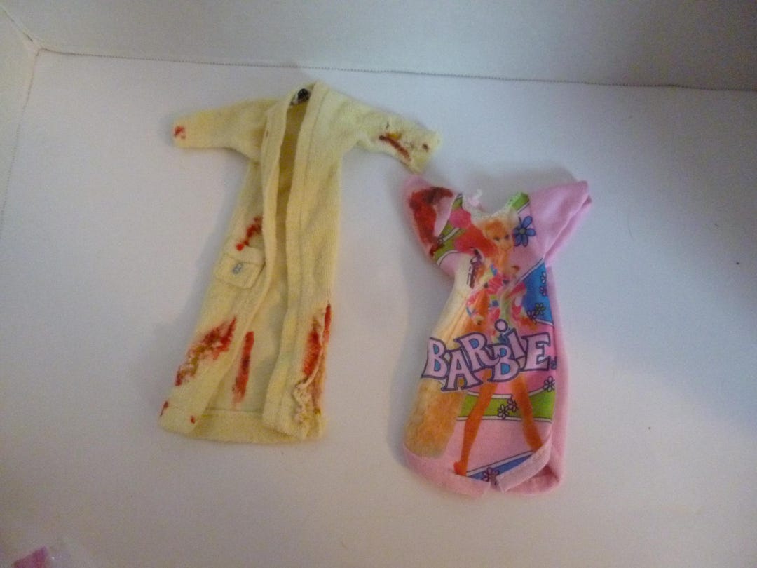 Serial Killer / Zombie Attack Barbie Doll Costume Bloody Robe and ...